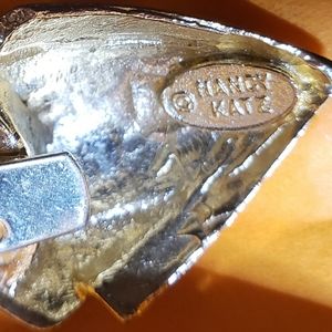 nancy katz | Other | Vintage Nancy Katz Art Deco Gold Tone Shoe ...